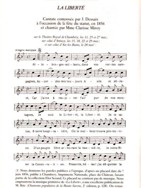 Hymne des Allobroges, chant savoyard - Tourisme Annecy Hymne des Allobroges, chant savoyard - Tourisme Annecy